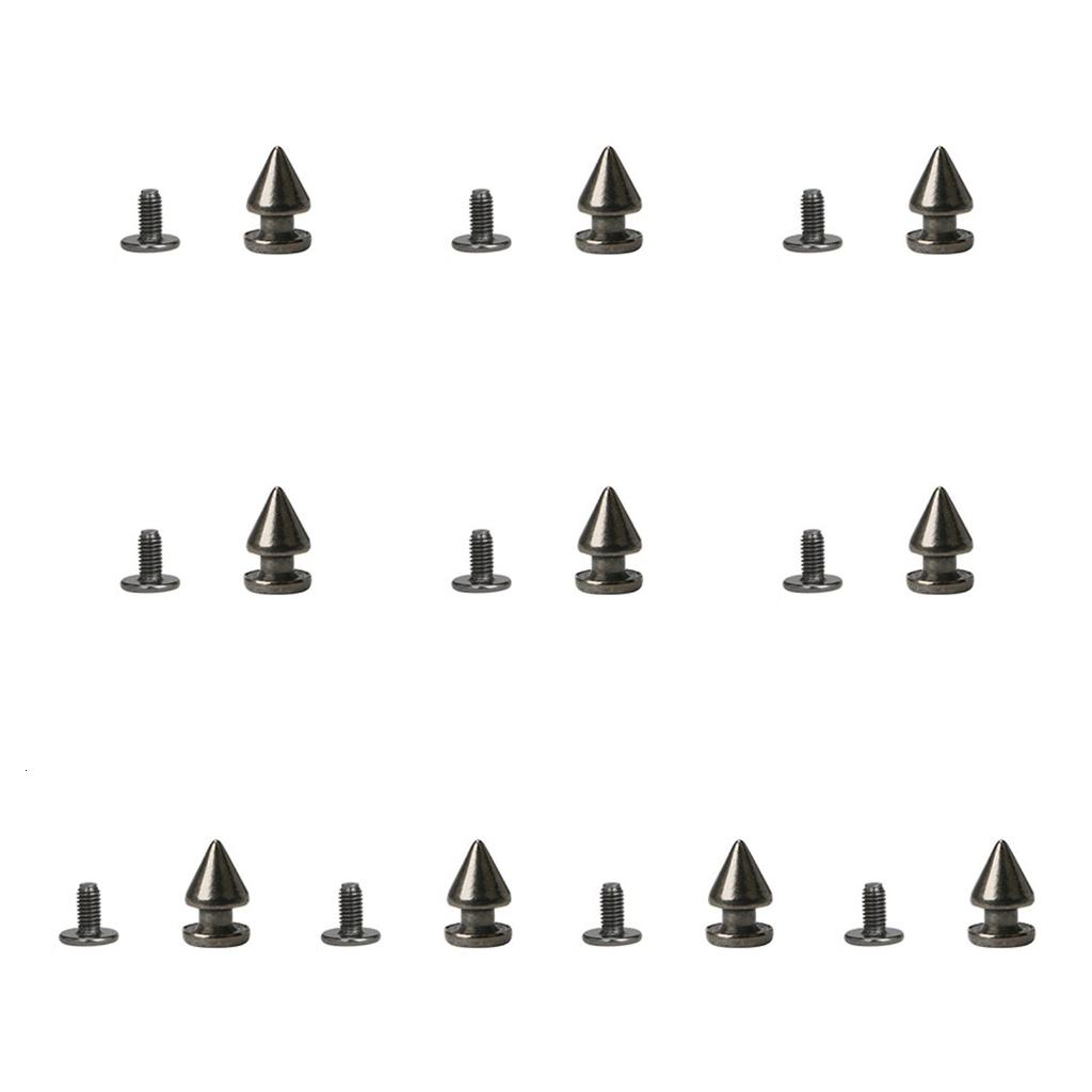 lanema 10 Set Punk Styles Spikes Screwback Spikes Leathercraft Rivets ...