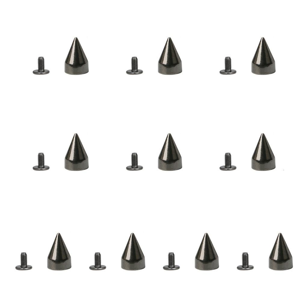 lanema 10 Set Punk Styles Spikes Screwback Spikes Leathercraft Rivets ...