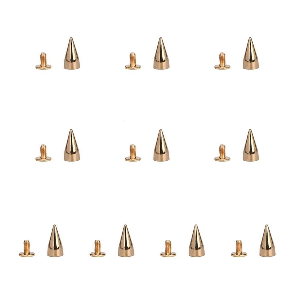 lanema 10 Set Punk Styles Spikes Screwback Spikes Leathercraft Rivets ...