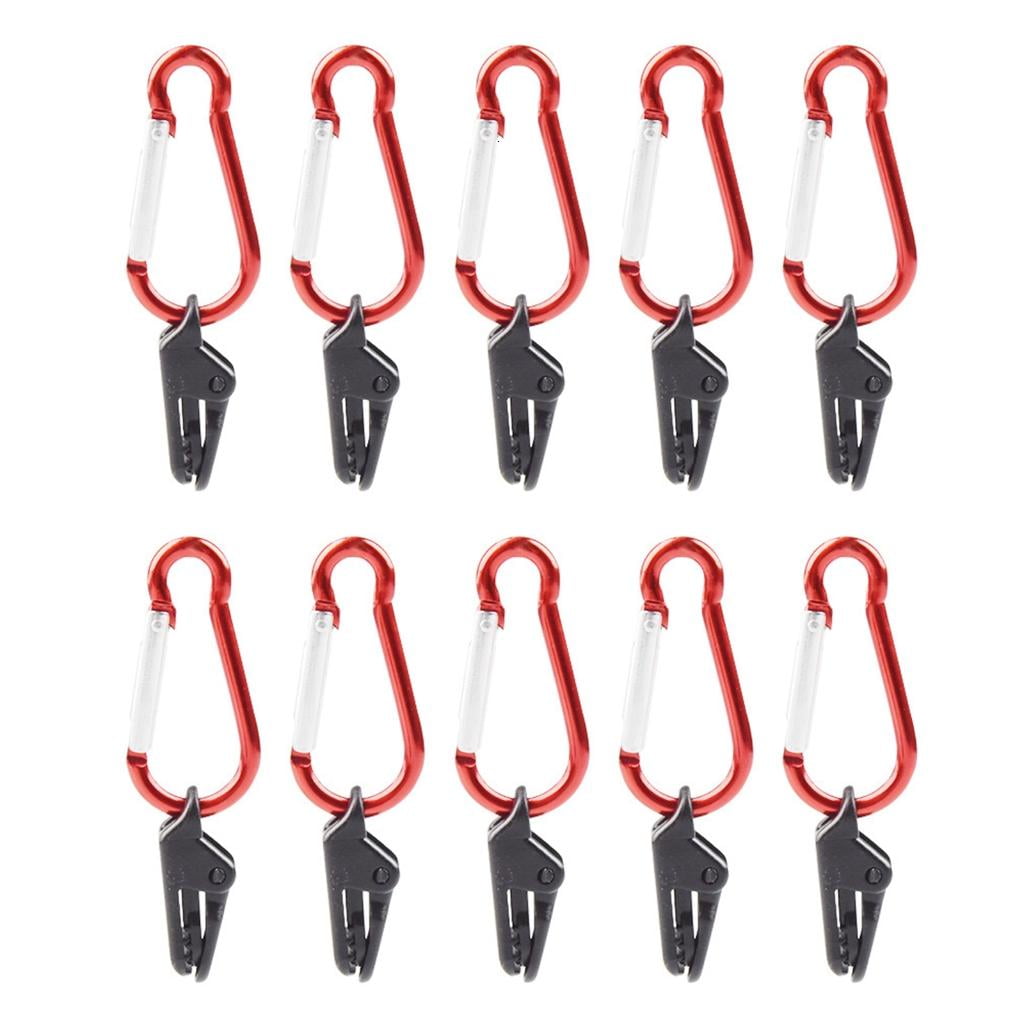 lanema 10Pcs proof Tarpaulin Clip Tighten Lock Grip with Carabiner ...