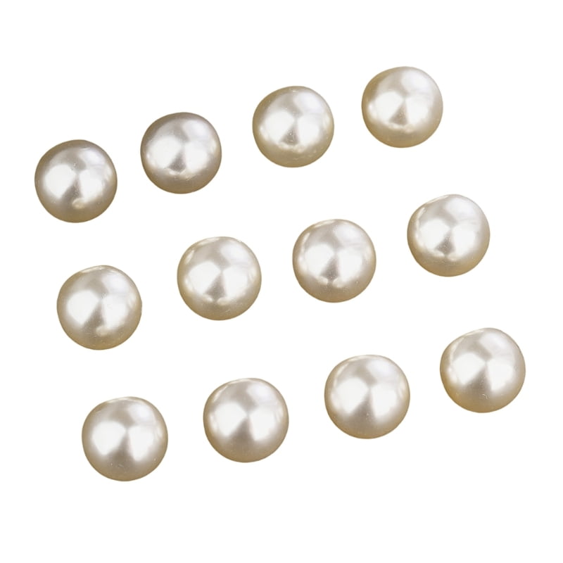 lanema 12Pcs Plastic Pearls Effect Button Round Craft Embellishments ...