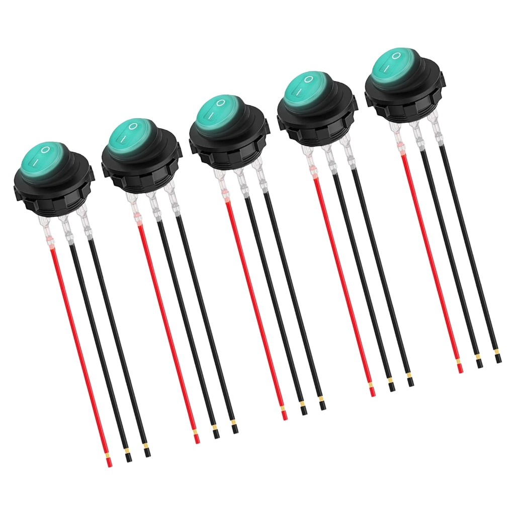 lanema 12V 20A Round Switches with LED Light Auto Toggle Switches for ...
