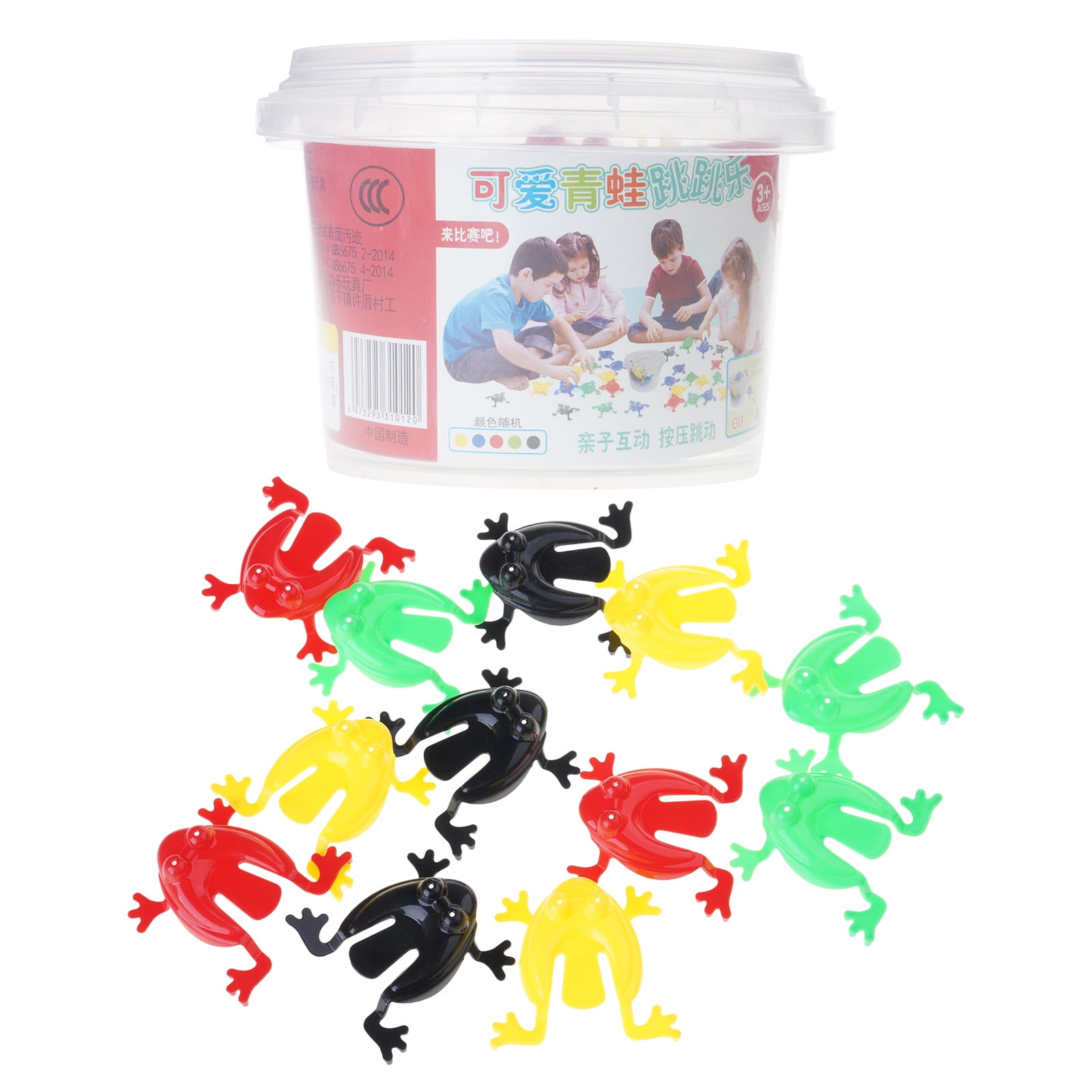 lanema 12pcs Jumping Leap Frogs Toy 2" Plastic Funny Bouncing Frogs for ...