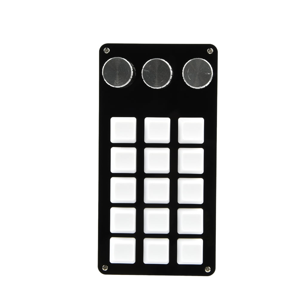 lanema 15 Keys Mini Keyboard 3 Knob Customize Gaming Video Editing ...