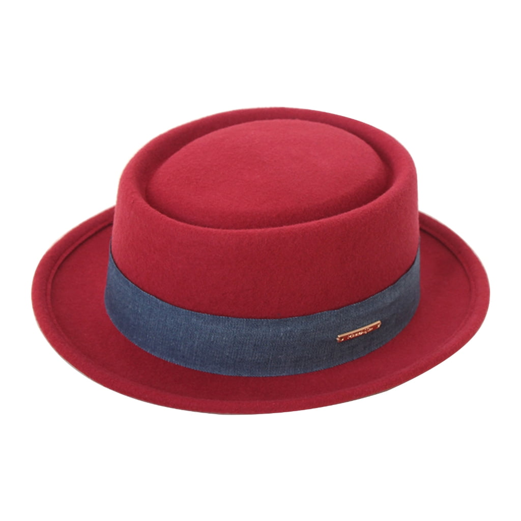 lanema 1920s Party Hat Adult Stage Props Cap Accessory Woolen Flat Top ...