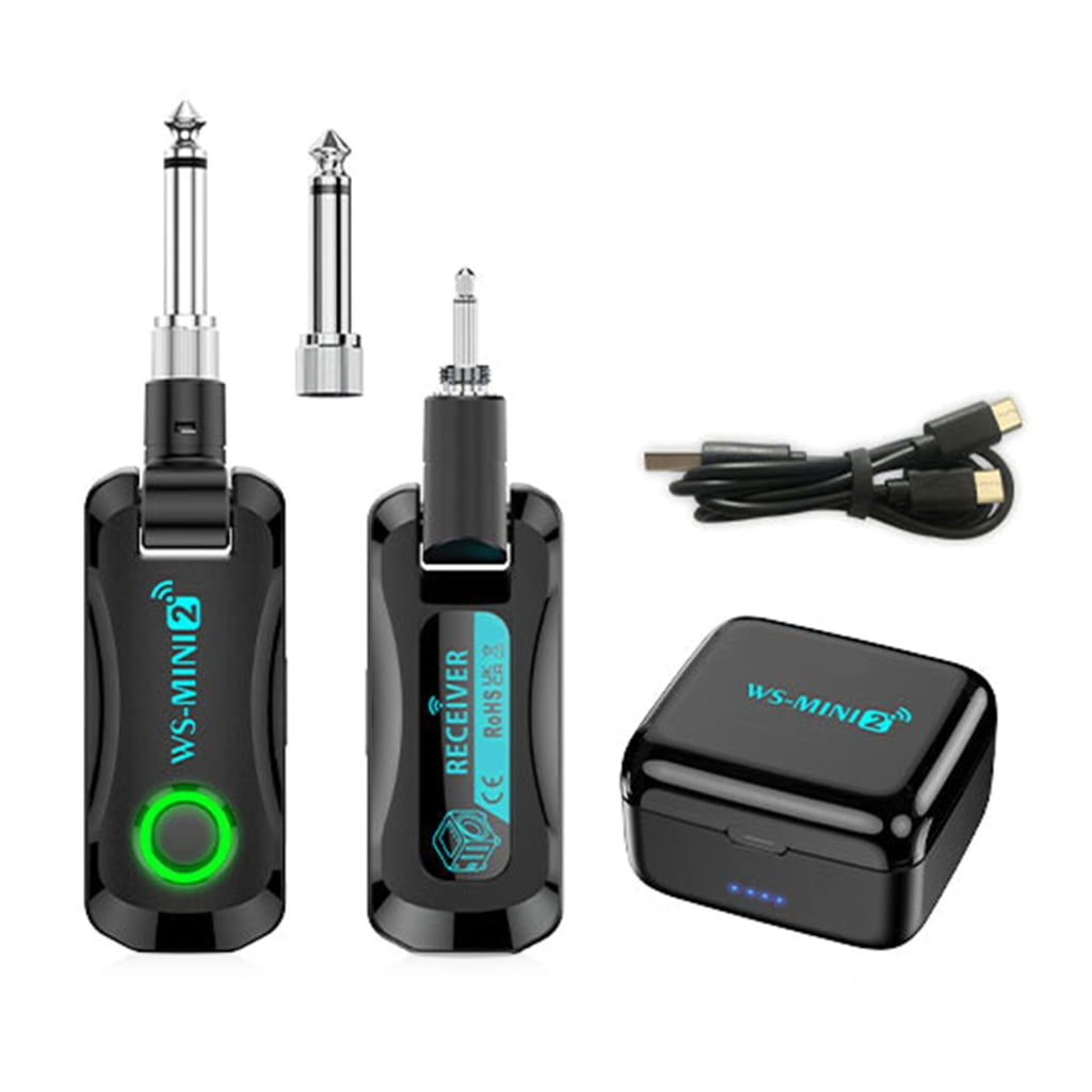 lanema 2.4GHz Guitar System Guitar Transmitter Receiver Rechargeable ...