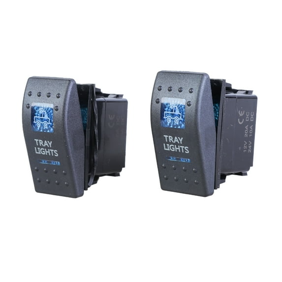 lanema 20A 12V Blue LED Lighted Waterproof Rocker Switches Car Rocker ...