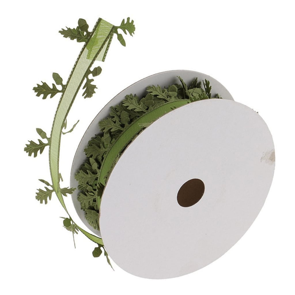 lanema 21 Yards Long Leaf Ribbon Width 40mm Leaves Ribbons for Wedding ...
