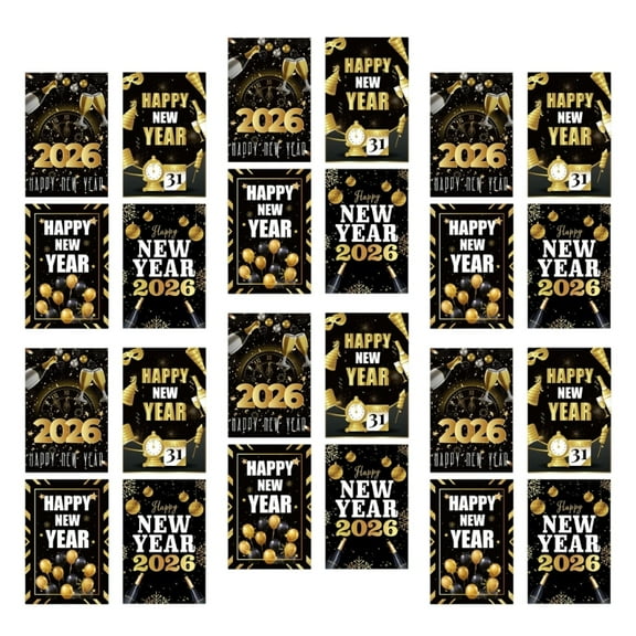 24Pcs Happy New Year Bottle Sticker For Champagne Wine Holiday Drinks ...