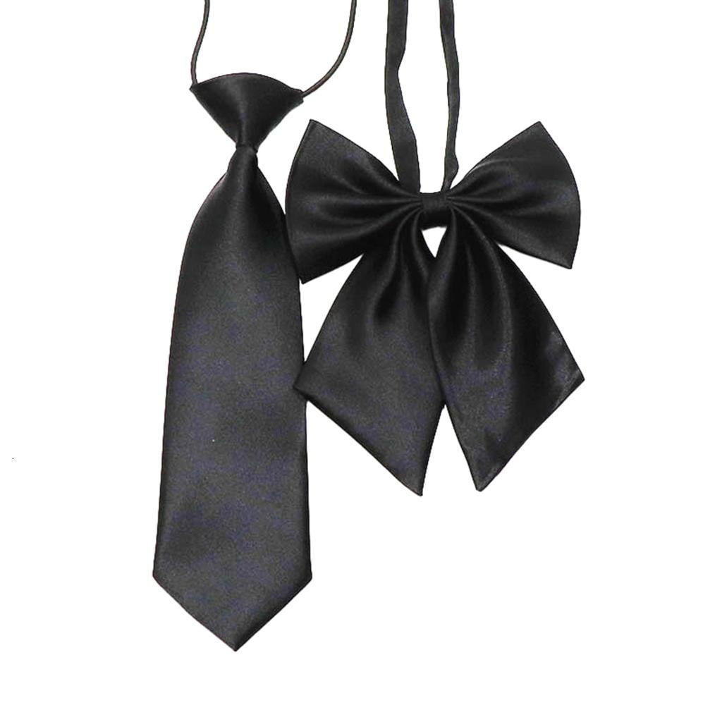 lanema 2PCS Teens Students Bowknot Necktie Set Women Knot Uniform ...