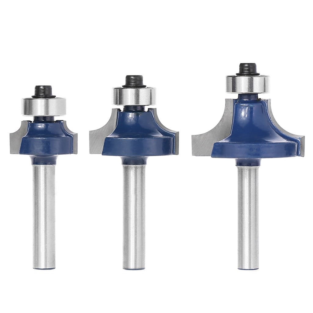 lanema 3 Pcs Radius 1/4" Shank Round Over Beading Edging Router Bit Set ...