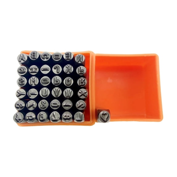 lanema 37 Pcs 3mm Letter Stamping Set Number Stamping Kits Alphabets ...
