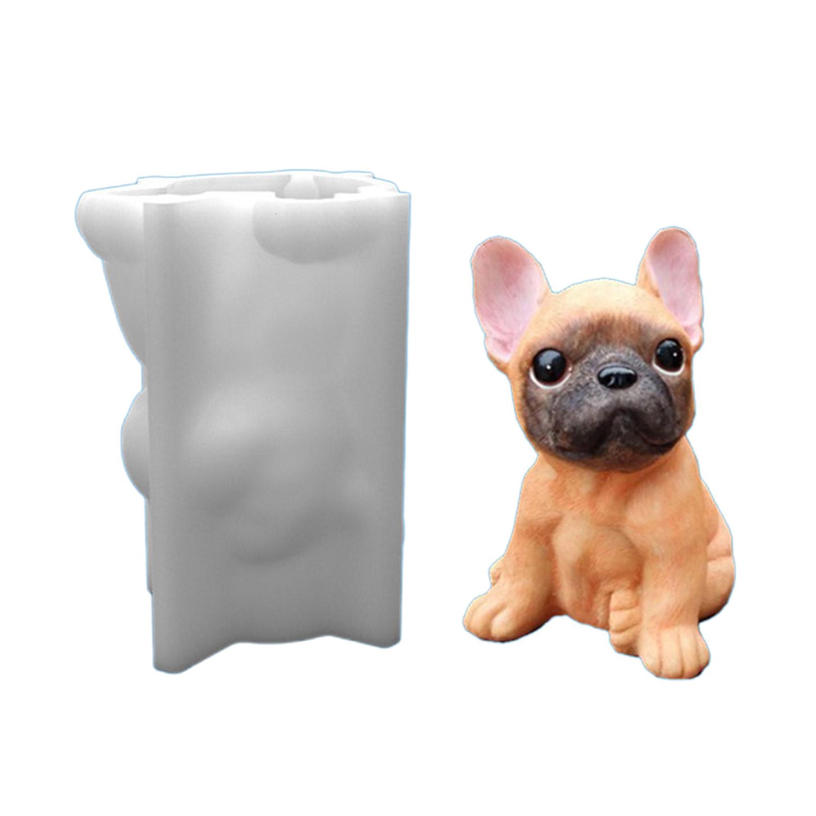 lanema 3D Dog Candle Mold Puppy Shape Molds for Candle Soap Making ...