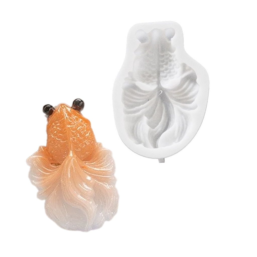 lanema 3D Gold Fish Silicone Mold Kois Fish Shaped Keyring Jewellery ...