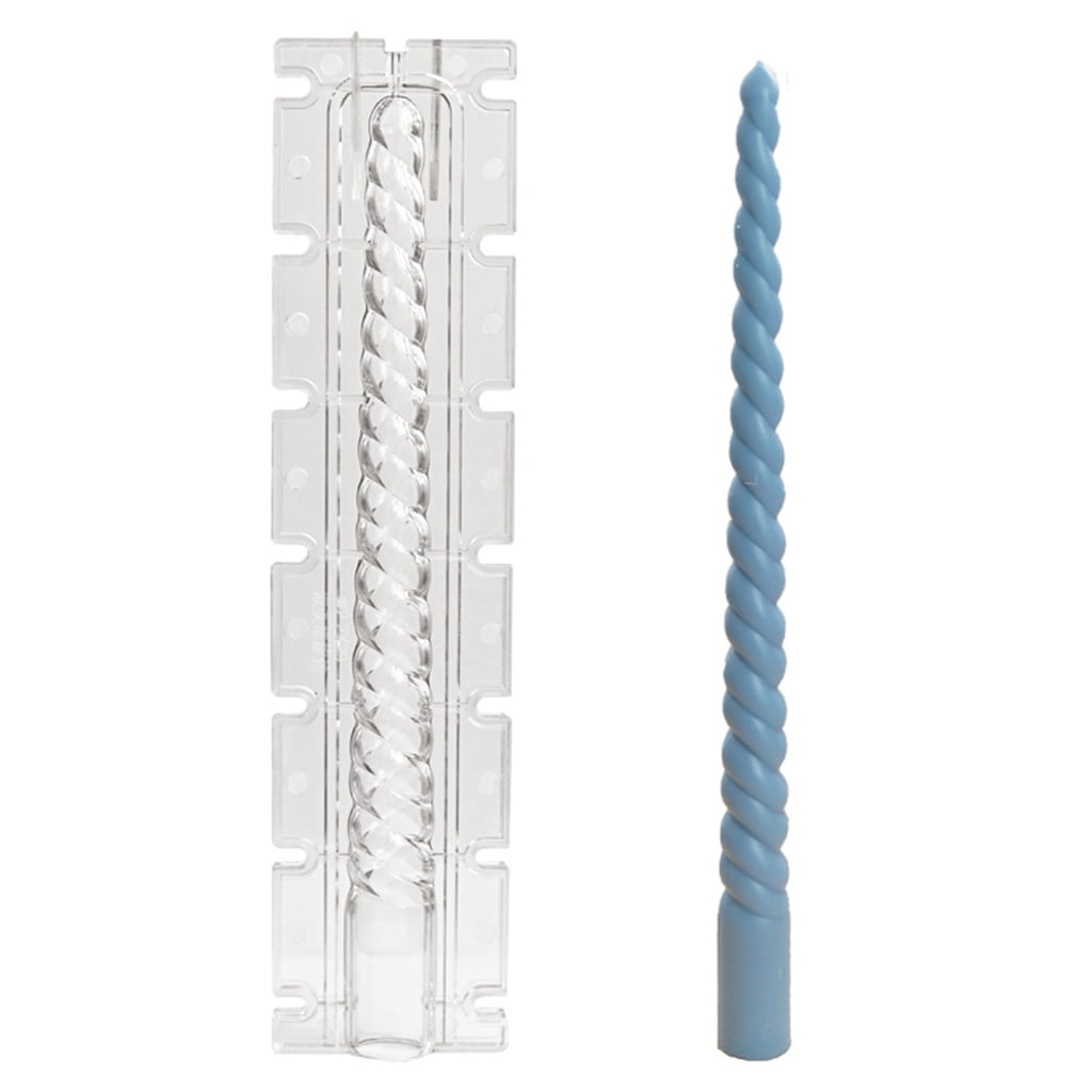 lanema 3D Twisted Elongated Candle Plastic Mold Interesting Spiral ...