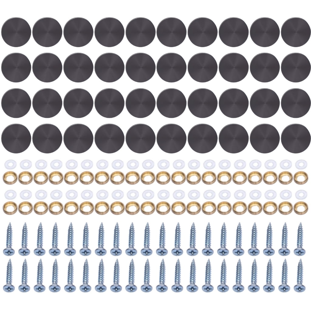 lanema 40pcs Steel Decorative Screw Caps set for Bathroom Mirror & Art ...