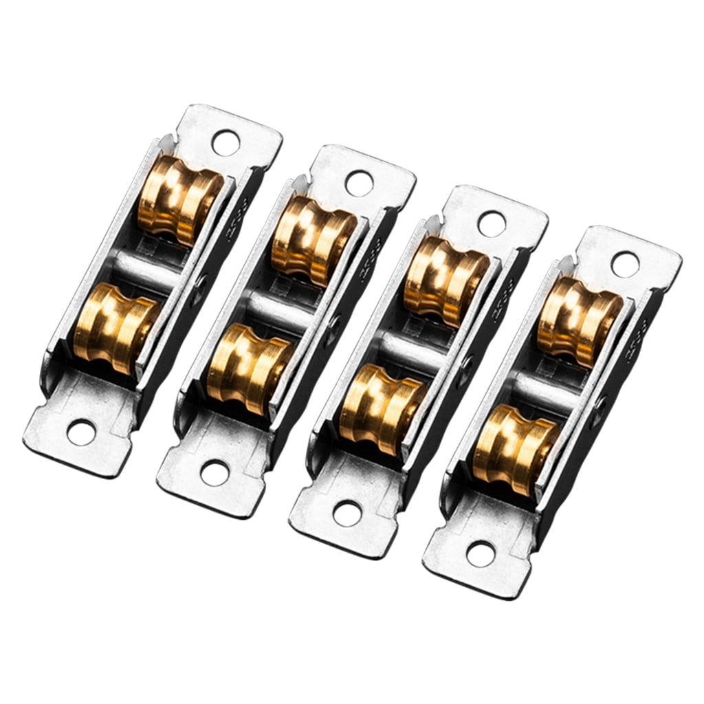 lanema 4pcs Metal Sliding Window Pulleys Metal Sliding Rollers set for ...
