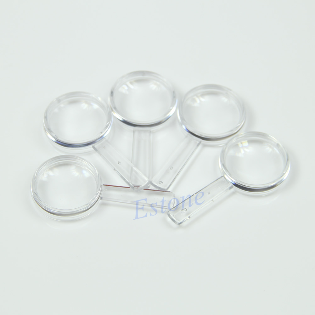 lanema 5 pcs Plastic Handheld Mini Magnifier Aid Kids Magnifying ...