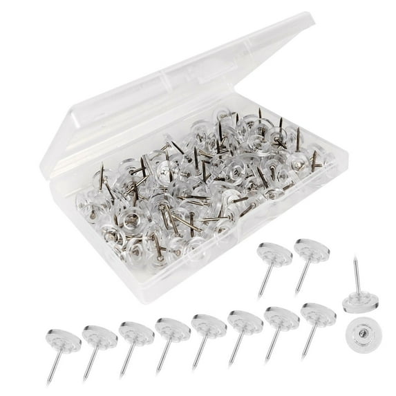 lanema 50/100Pcs Flat Head Thumb Tacks Wall Pin Flat Decorative Pushpins for Cork Board ...