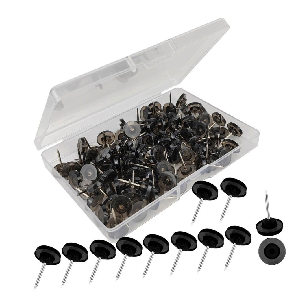 lanema 50/100Pcs Flat Head Thumb Tacks Wall Pin Flat Decorative ...