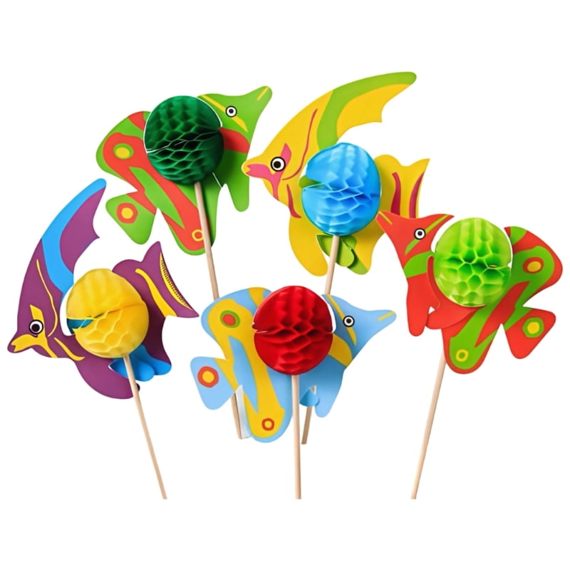 lanema 50PCS Tropical Drink Straws With Umbrellas Picks 3D Honeycomb ...