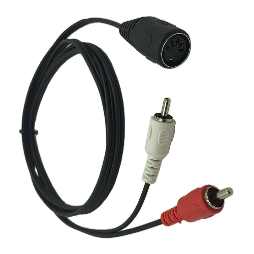 lanema 5Pins DIN Female To 2 RCA Male PlugStereo Adapters Cable 1.5M ...