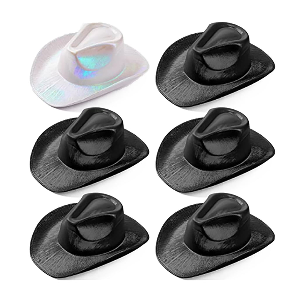 lanema 6-Pack Space Cowgirl Hats Brides Bridesmaid Rave Cow Girl Hat ...