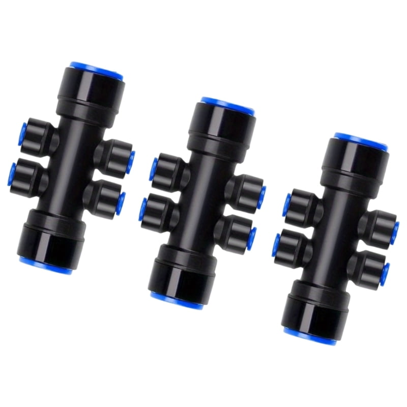 lanema 6 Way Drip Irrigation Splitter 1/4inch Water Flowing Control ...