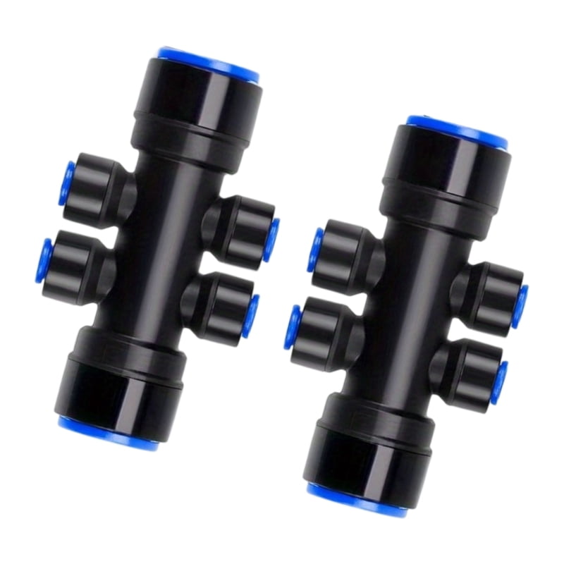 lanema 6 Way Drip Irrigation Splitter 1/4inch Water Flowing Control ...