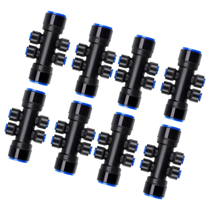 lanema 6 Way Drip Irrigation Splitter 1/4inch Water Flowing Control ...
