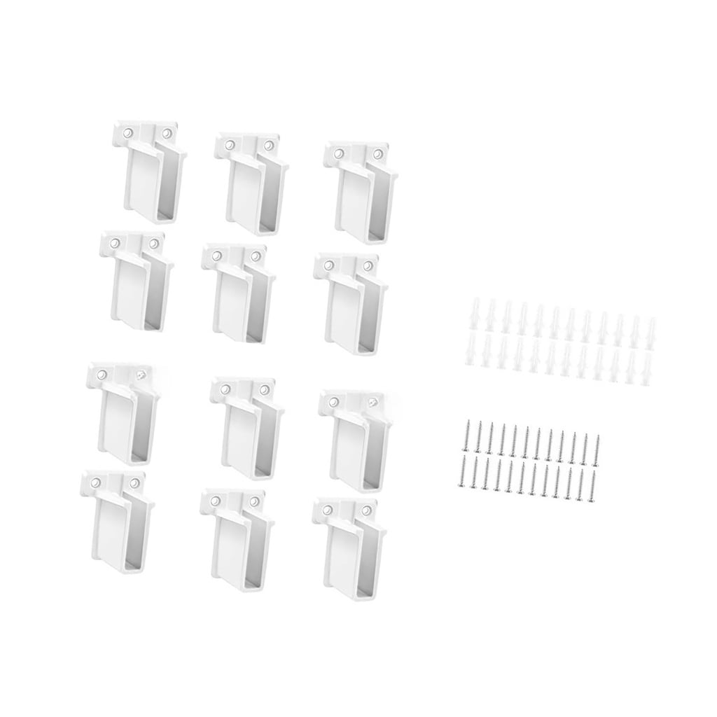 lanema 8/12Pcs Wardrobe Closet Rod Bracket Wire Rack End Bracket Easy ...