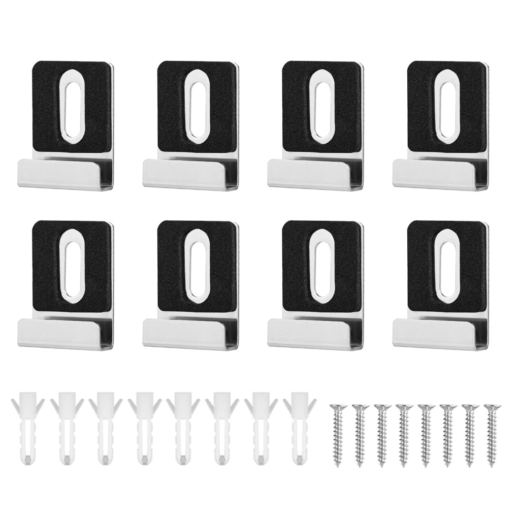 lanema 8Pcs Wall Mirror Holders Sturdy Steel Clip for Frameless Mirror ...