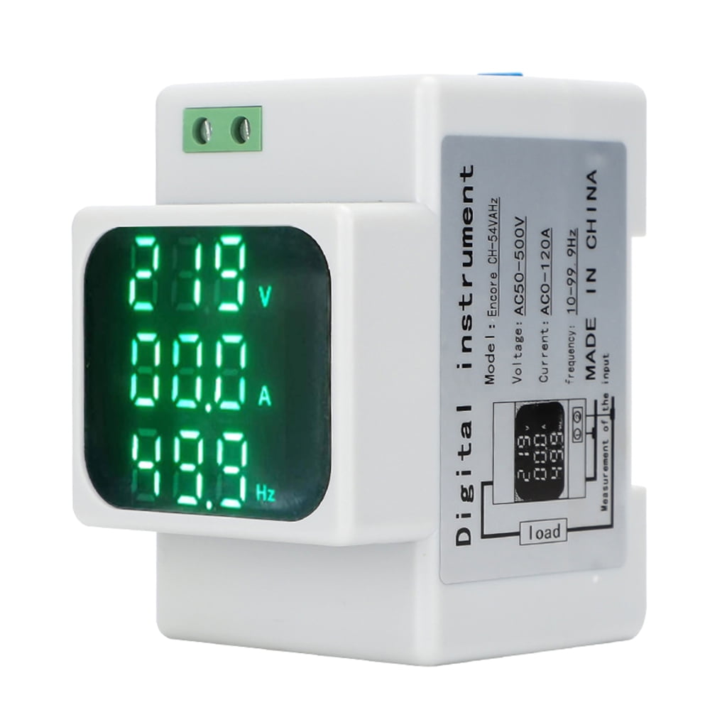 lanema AC60-500V 1-100A Din Rail Voltmeter Ammeter Hertz Meter LED ...