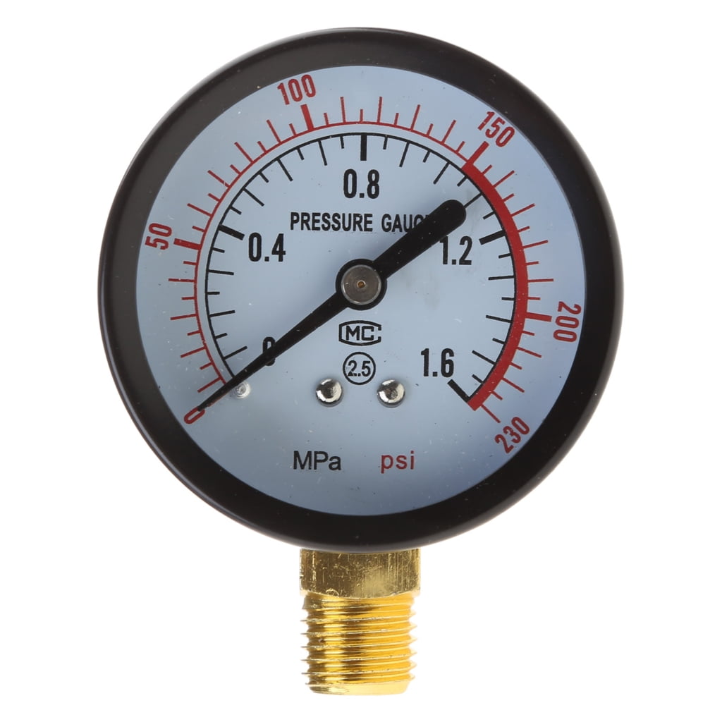 lanema Air Compressor Gauge All Purpose Pressure Gauge Iron/Plastic for ...