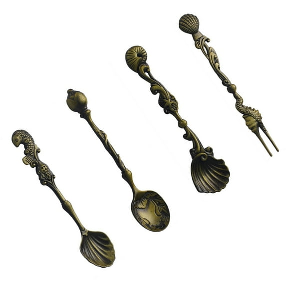 lanema Antique Spoon Set with Ergonomic Designs Zinc Alloy Construction ...