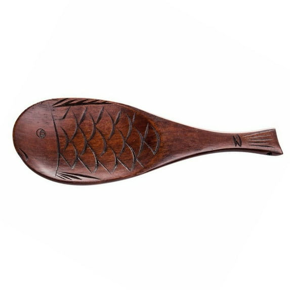lanema Artistic Fish Shape Wooden Spoon for Cooking Natural Wood ...