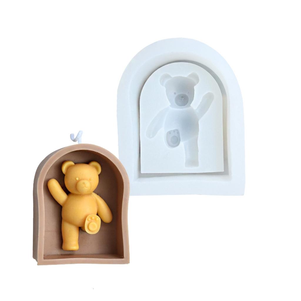 lanema Artistic Silicone Mold 3D Craft Mold Creative Bear Shape Figures ...