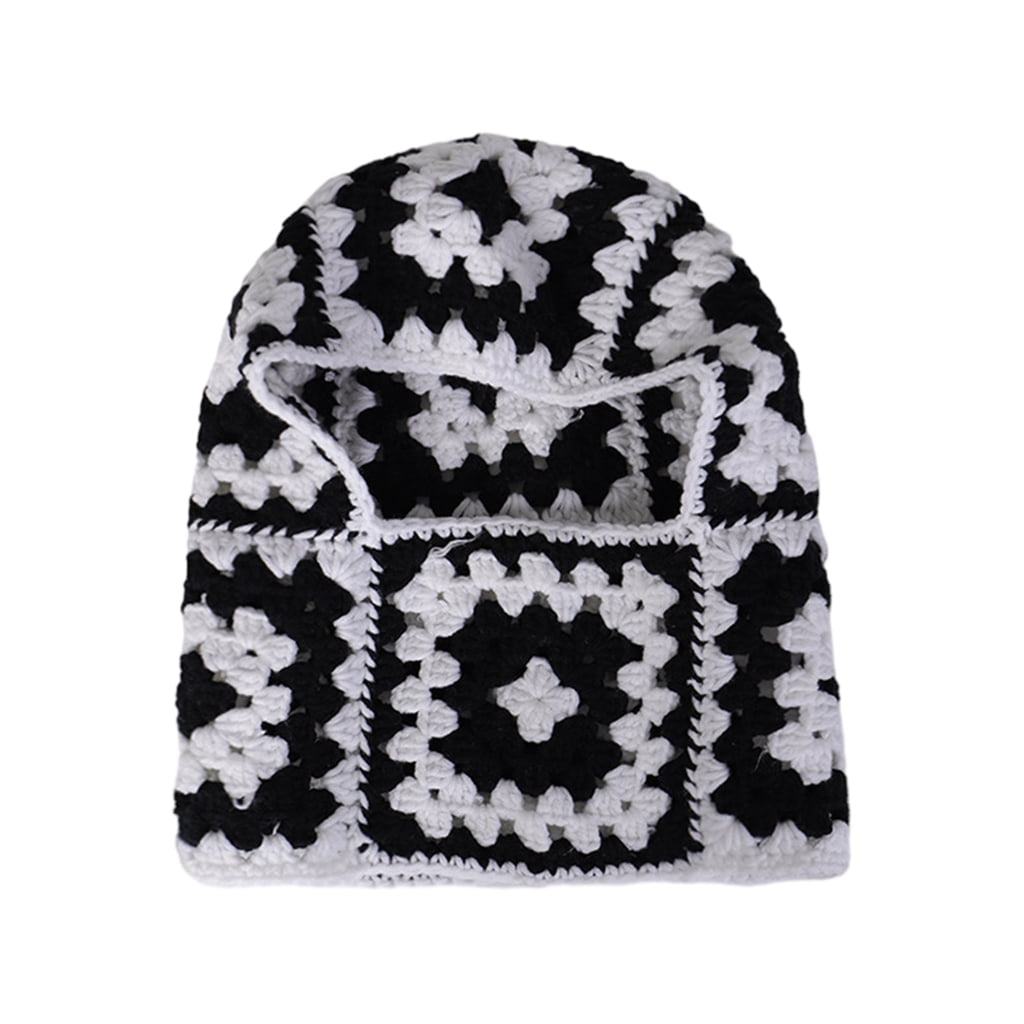 lanema Balaclava Hat Knit Beanie Hat Granny-square Party Holiday Winter ...