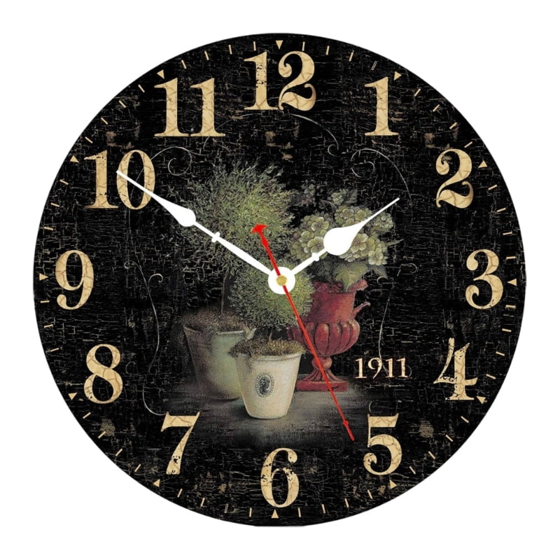 lanema Battery Operated Wall Clock Silents None Ticking Wall Clock Home ...