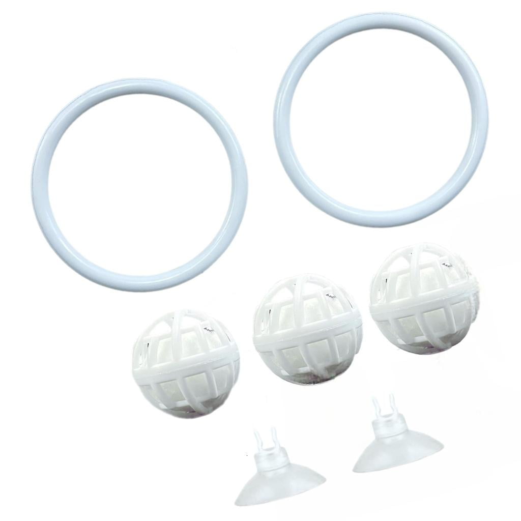 lanema Bettas Fish Exercise Rings And Filter Toy Set For Small Fish ...