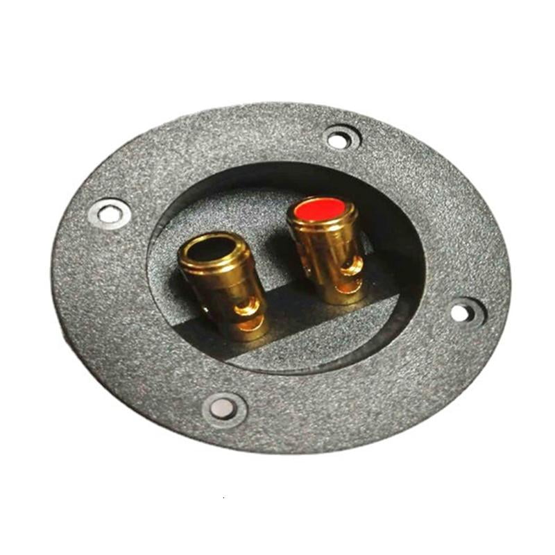 lanema Black Speaker Terminals Cup Connectors Round Box with 2 Banana ...