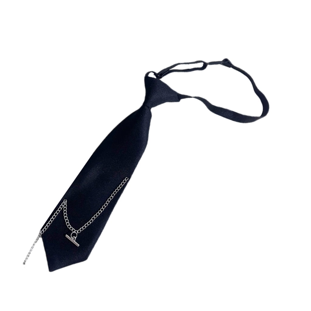 lanema Black Ties for Senior High School Uniform Pre-tied Decorative ...