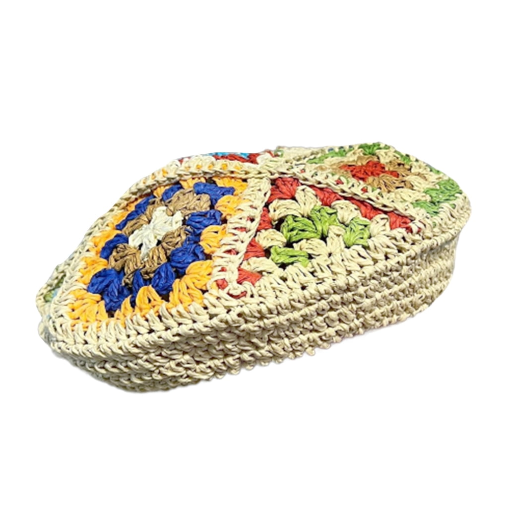 lanema Cabbie Hat with Granny-square Old Lady Cap Beret Painter Cap for ...
