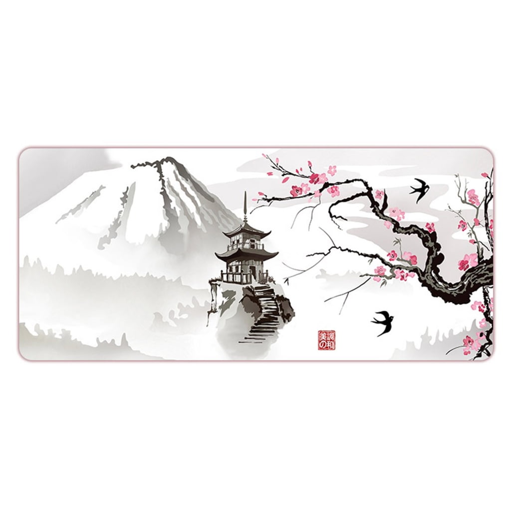 lanema Chinese Style Mouse Pad 31.50x11.81" Hills Plum Blossom Extended ...