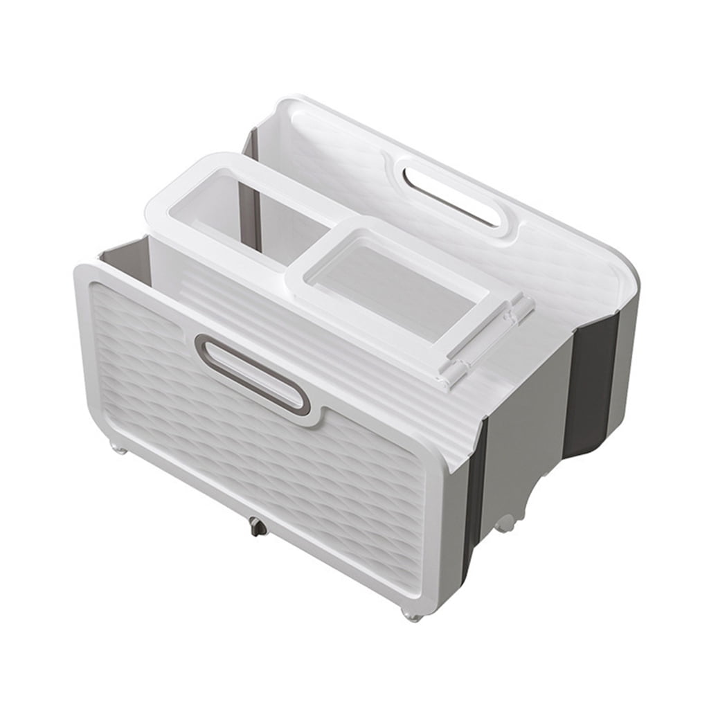 lanema Collapsible Bucket Portable Folding Mop Bucket with Wheels for ...