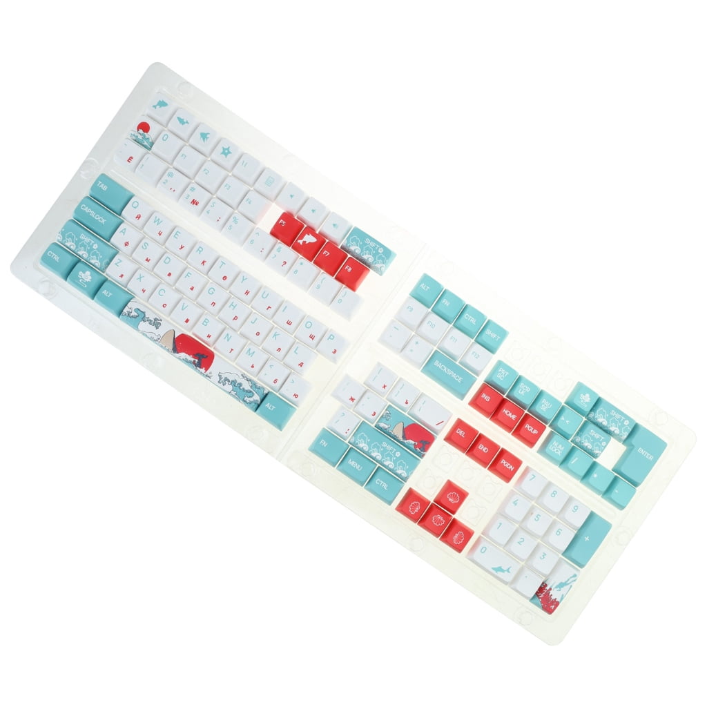 lanema Coral Sea Russian Keycaps XDA/OEM Profile PBT Keycaps Set for MX ...