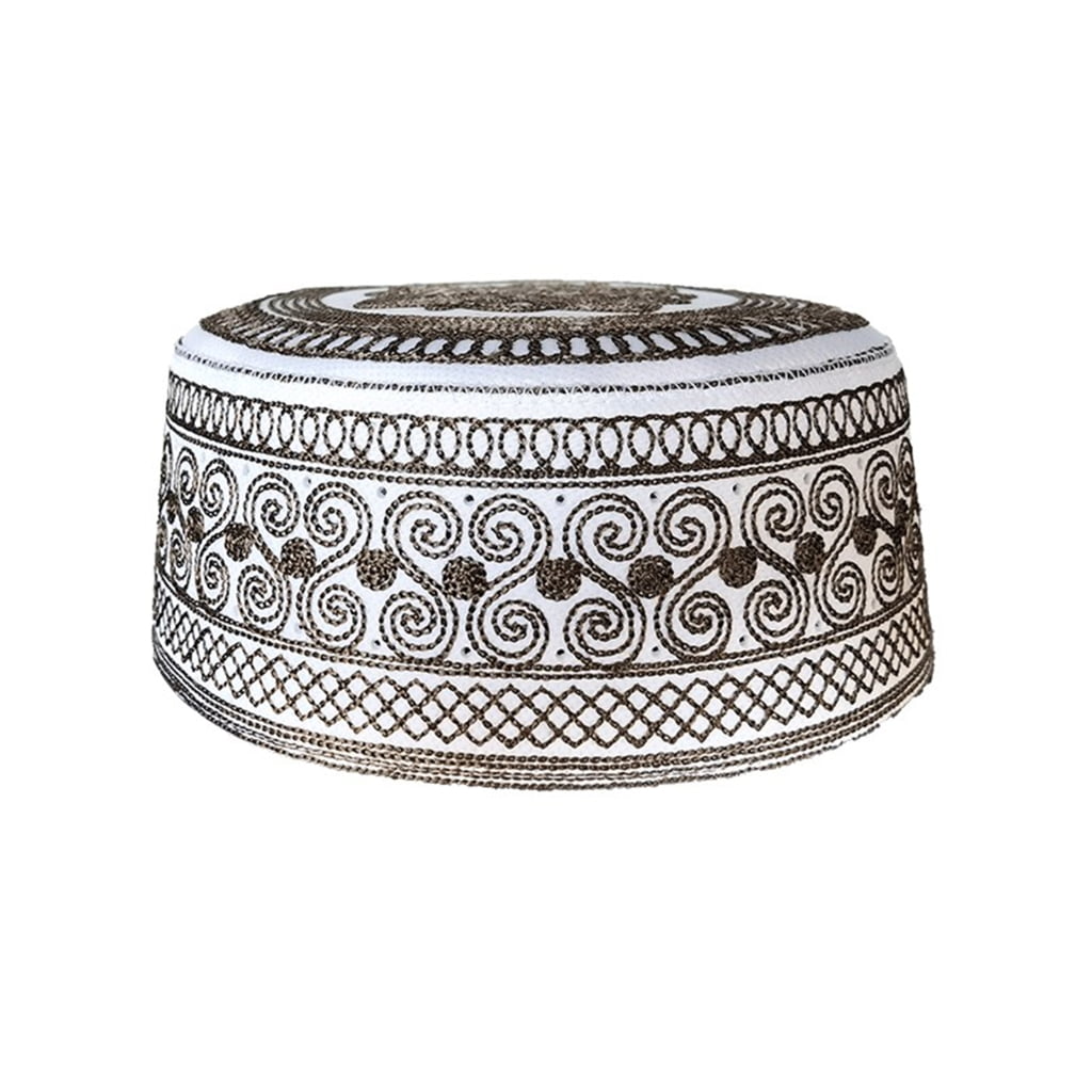 lanema Cotton Embroidery Turban Hat for Men Breathable Islamic Kufi ...