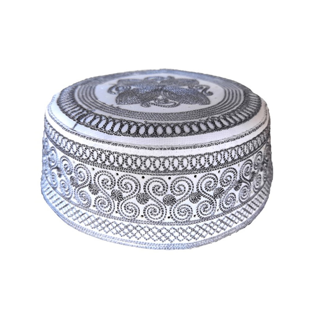 lanema Cotton Embroidery Turban Hat for Men Breathable Islamic Kufi ...