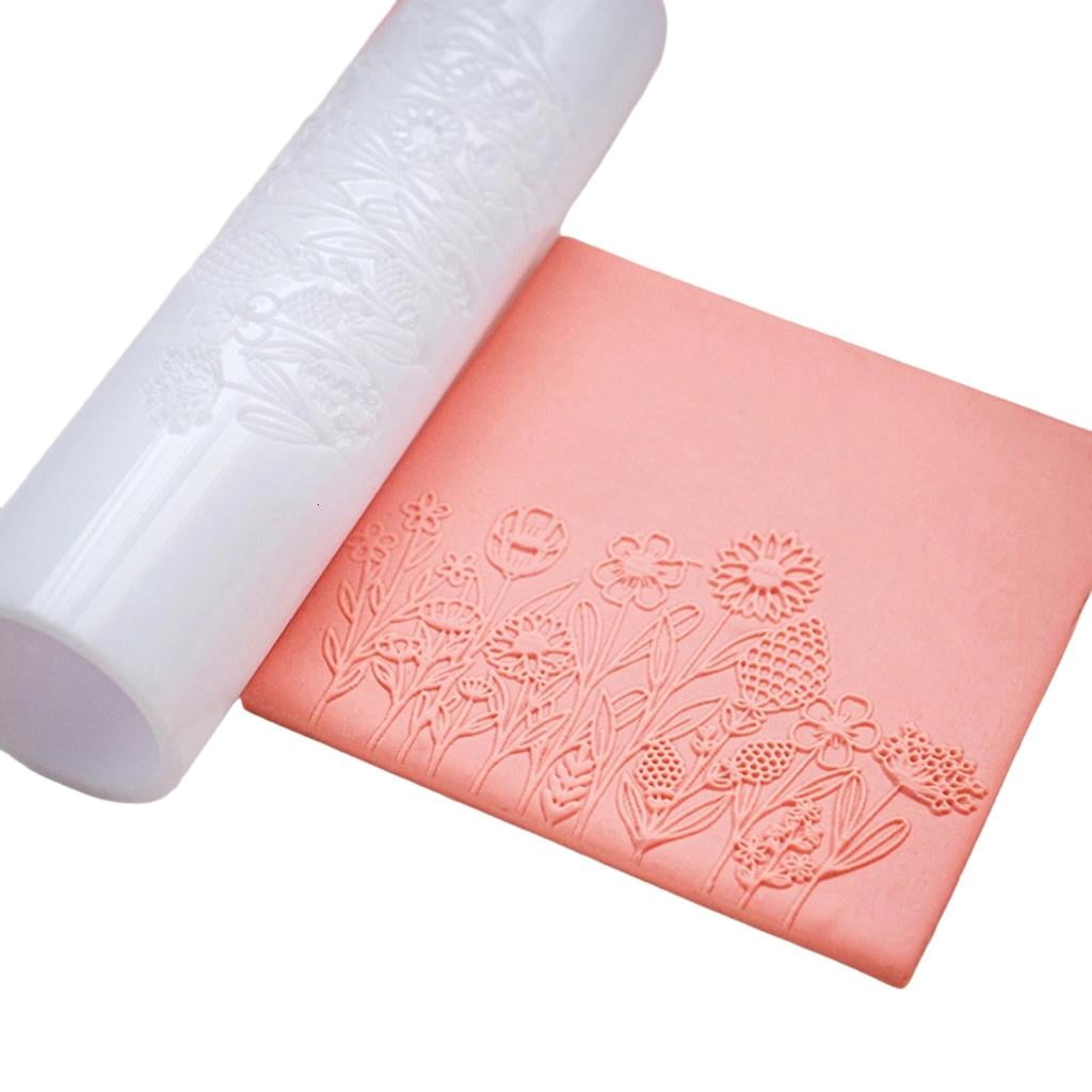 lanema Craft Clay Textured Roller Tool With Plant Patterns Practical ...