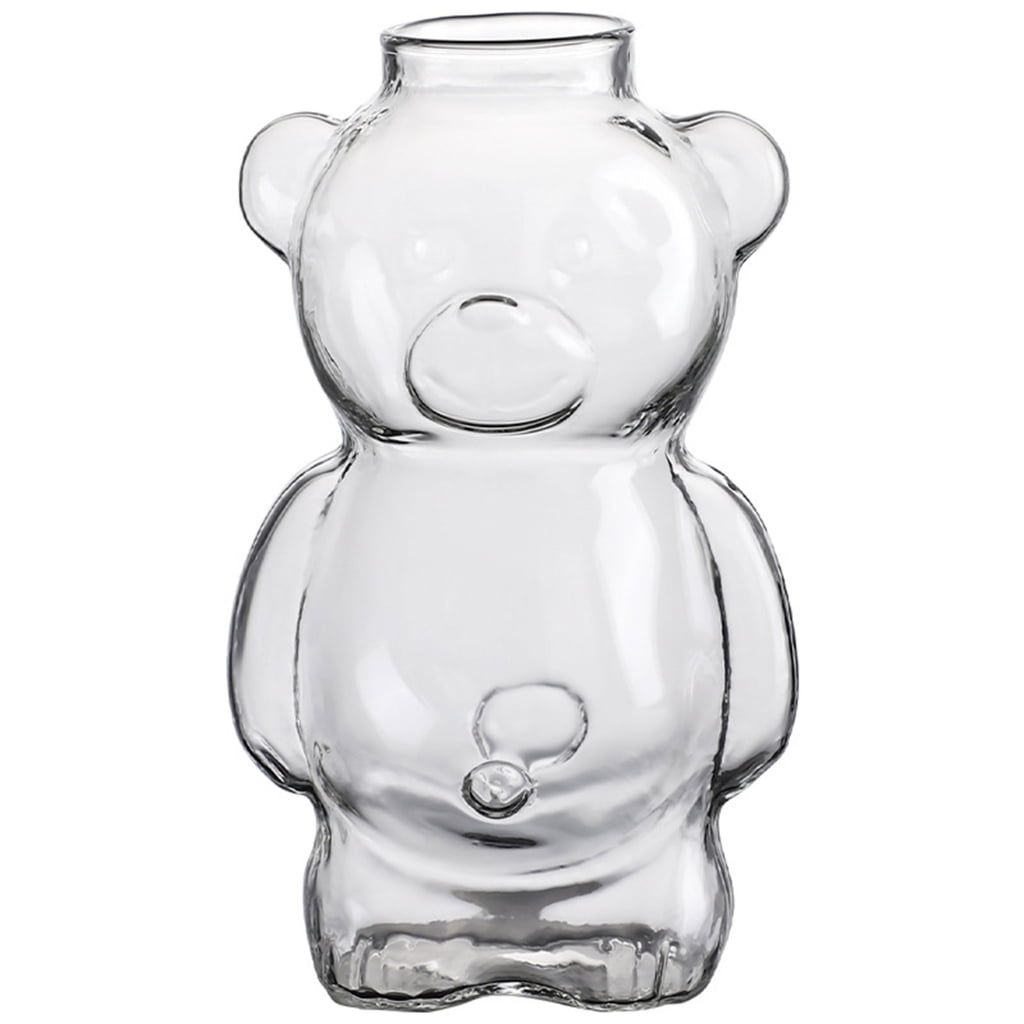 lanema Cute Bear Shaped Glass Cup Cocktail Glass Coffee Mugs Beverage ...